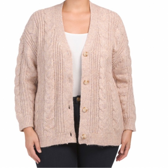 CeCe | Sweaters | New Plus Cable Knit Cardigan | Poshmark